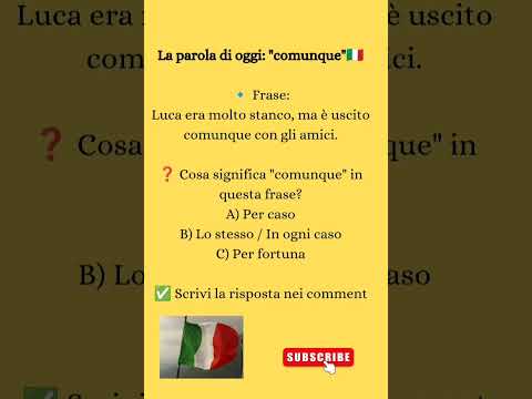 Learn Italian-Comunque 🇮🇹#languages #languagelearning #italy #learnitalian #shorts