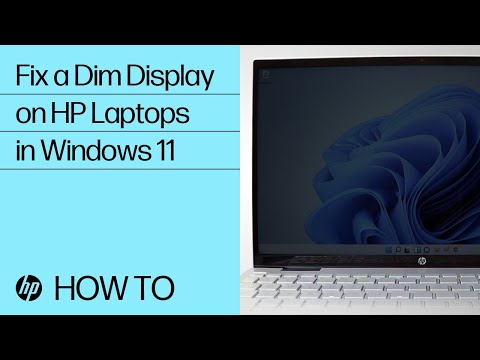 How to Fix a Dim Display on HP Laptops with Windows 11 | HP Computers | HP Support