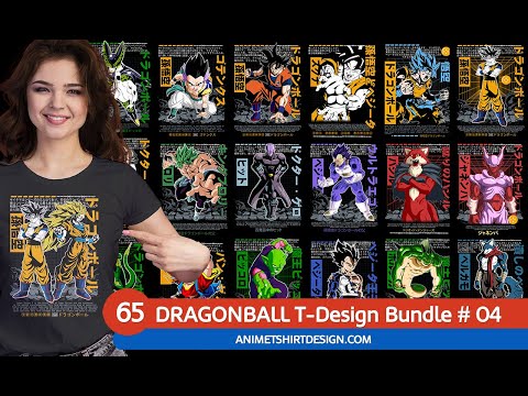 DOWNLOAD 65 DRAGONBALL Tshirt Design Bundle PART# 04 PNG TRANSPARENT AND PSD EDITABLE TEXT