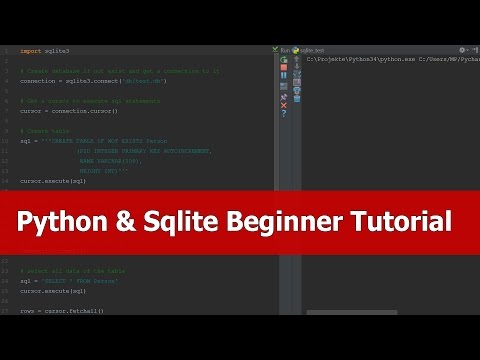 Python Sqlite3 Tutorial Beginners