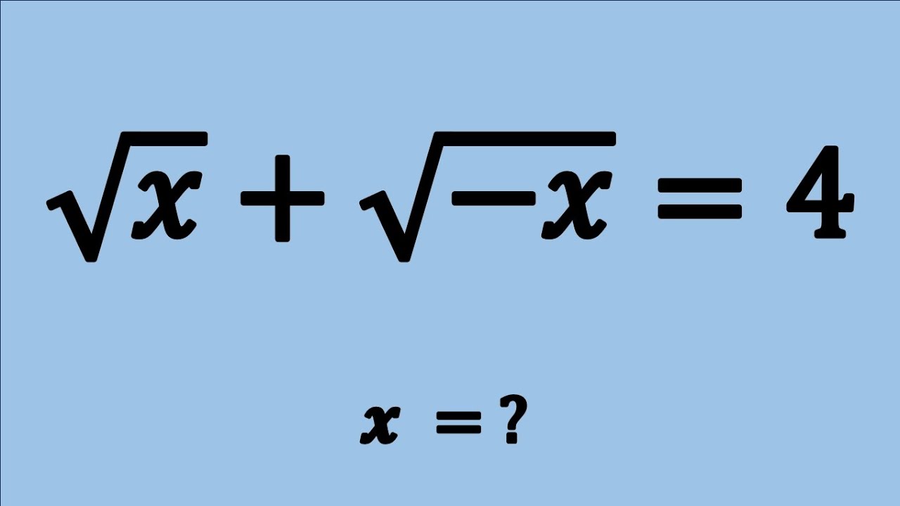 Nice Square Root Algebra Simplification Math Problem | Find the Value of X