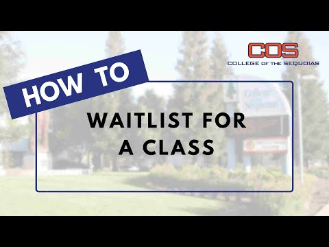 How To Wait List For A Class