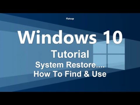 How To Find System Restore Windows 10