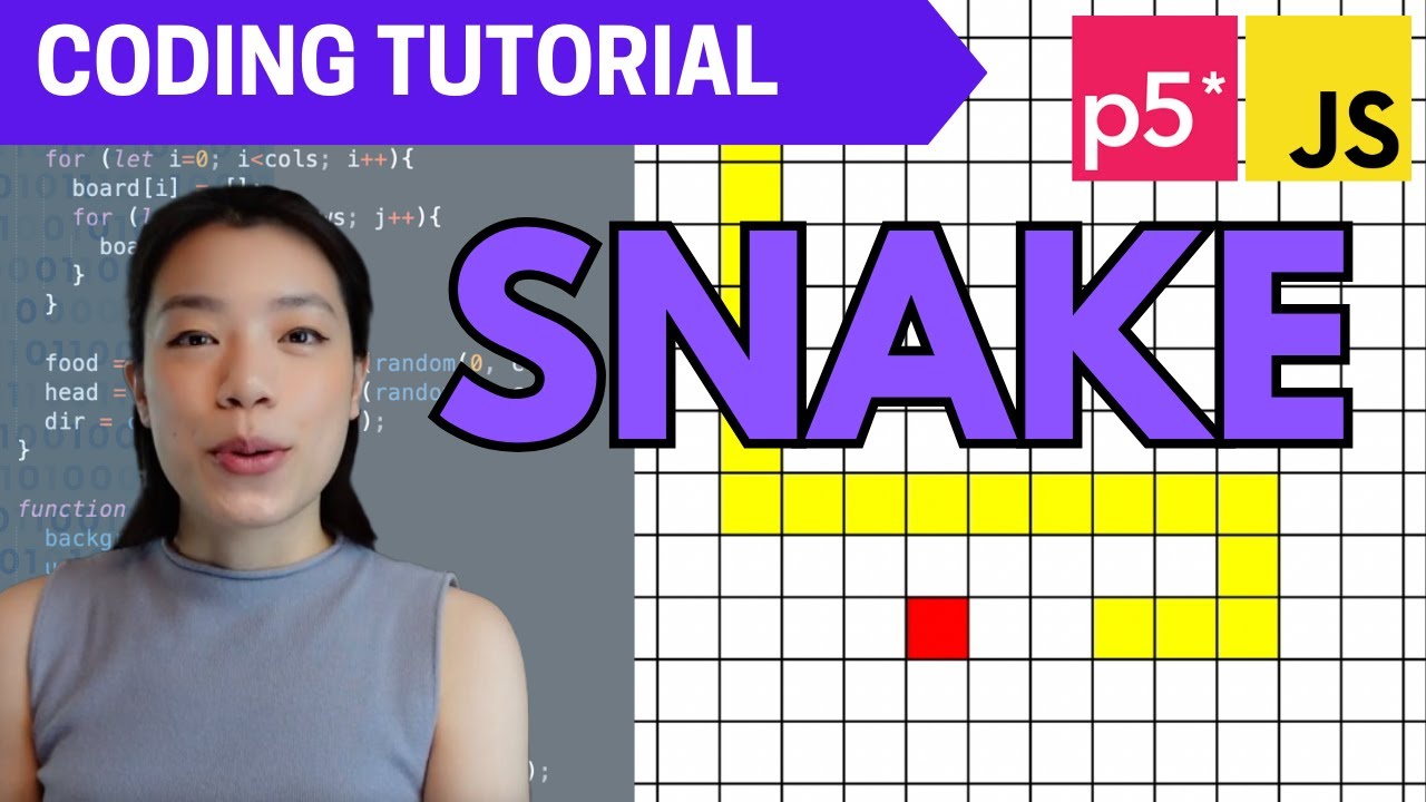 p5.js Coding Tutorial |  Snake Game