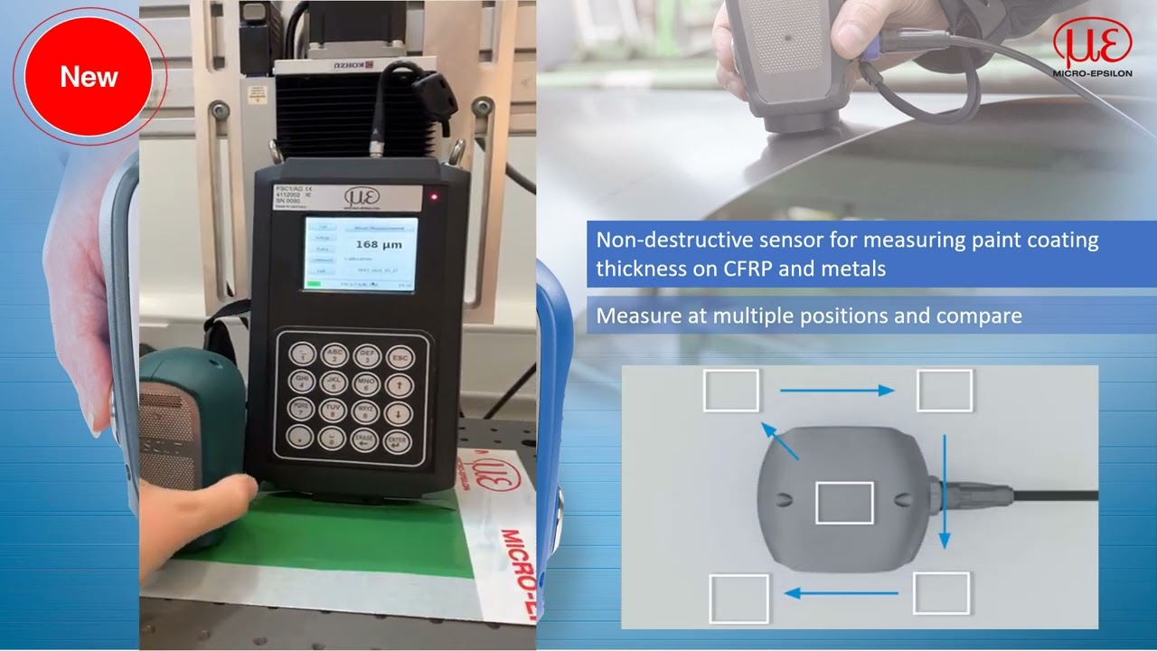 Microwave sensor for coating thickness measurement on metals and carbon fibre