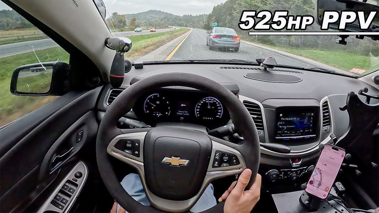 Supercharged Chevrolet Caprice PPV Clears The Left Lane for Lexus LFA (POV Drive)