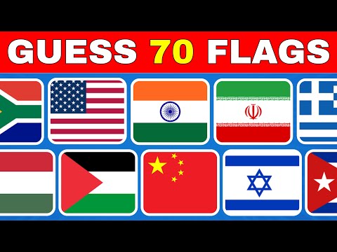 Guess The Country By The Flag Quiz 🚩 | Guess the Country Flag Quiz |Can You Guess 70 Flags?