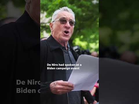Robert De Niro exchanges words with protester after Trump trial speech #Shorts