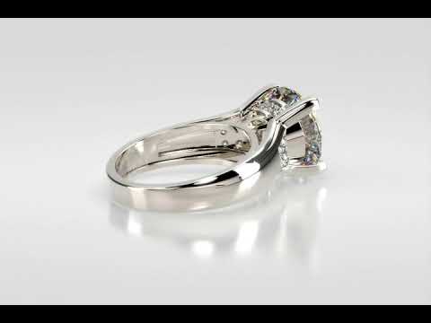 Big Solitaire Ring 360 Animation | DAD of CAD | Sparkle effect