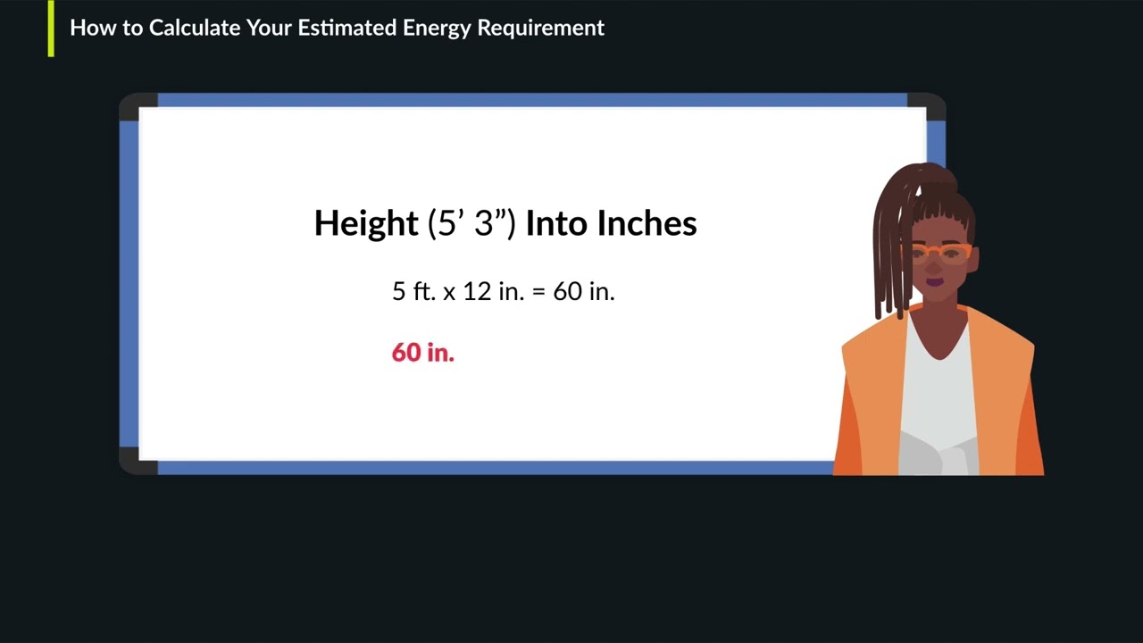 How to Calculate Your Estimated Energy Requirement | Sophia Learning Tutorials