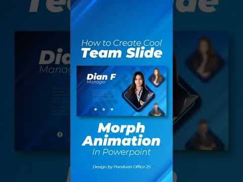 How to create cool team slide morph animation in powerpoint | panduan office 25