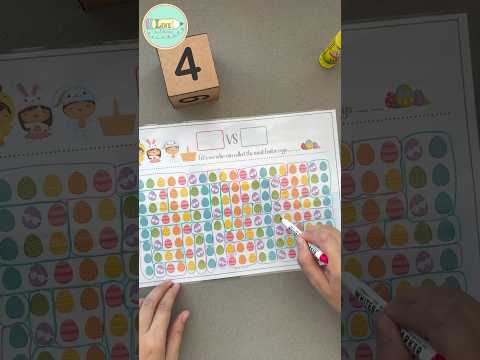 Spring Easter Counting Game with DIY Dice for Kids (Early Numeracy Skill, Preschool Math Activity)
