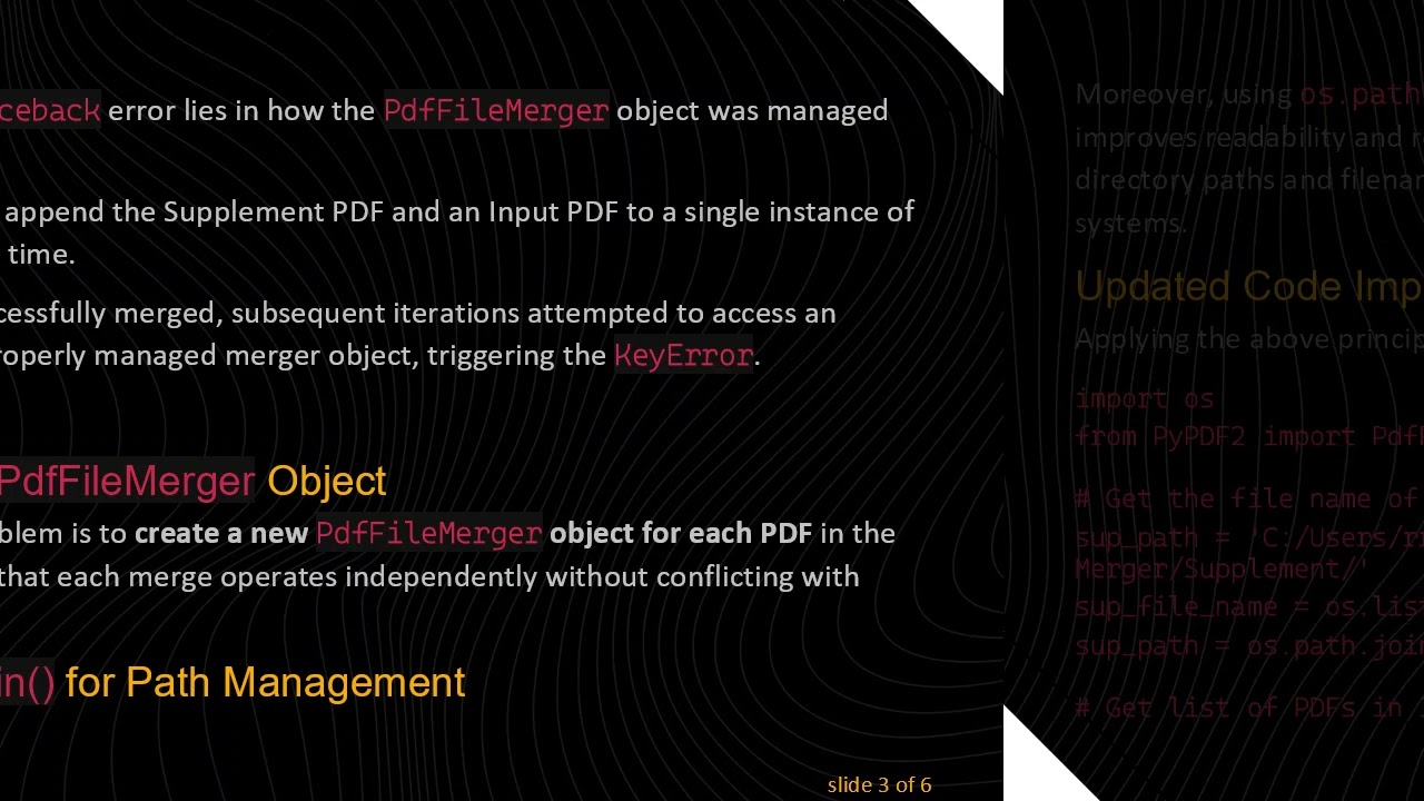 Understanding the Traceback Error in Python When Merging PDFs