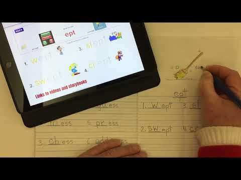 Spelling word family ending "ept"