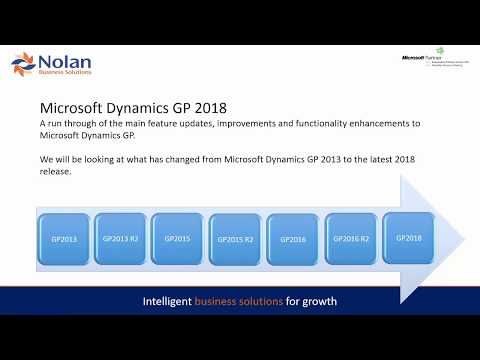 Microsoft Dynamics GP 2018 - a brief history