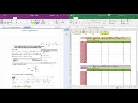 Car Loan Worksheet