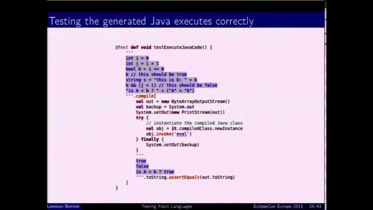 Testing Xtext Languages