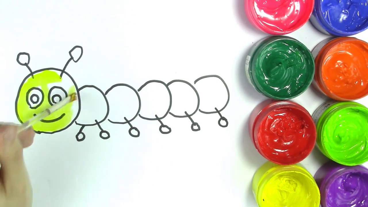 Caterpillar Coloring Page | Learn Colors For Kids