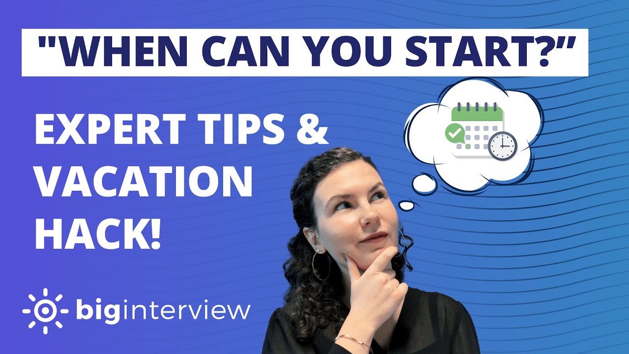 How to answer when can you start working
