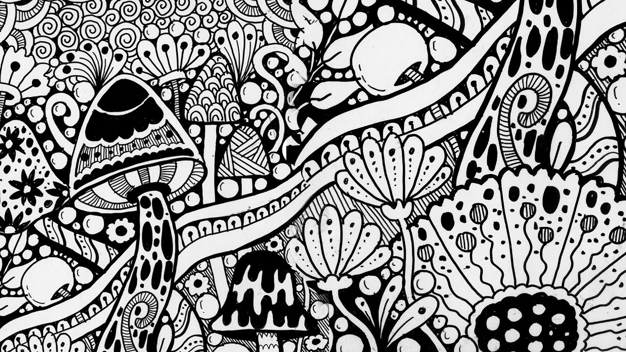 Zentangle mushroom drawing step by step  ✺  zentangle art  ✺  mushroom drawing  ✺  zentangle pattern