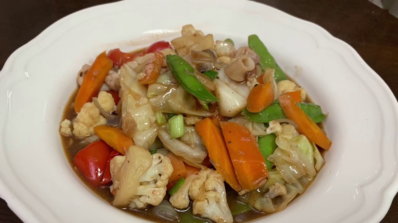 Super Tasty Chop Suey with Shrimp and Squid!