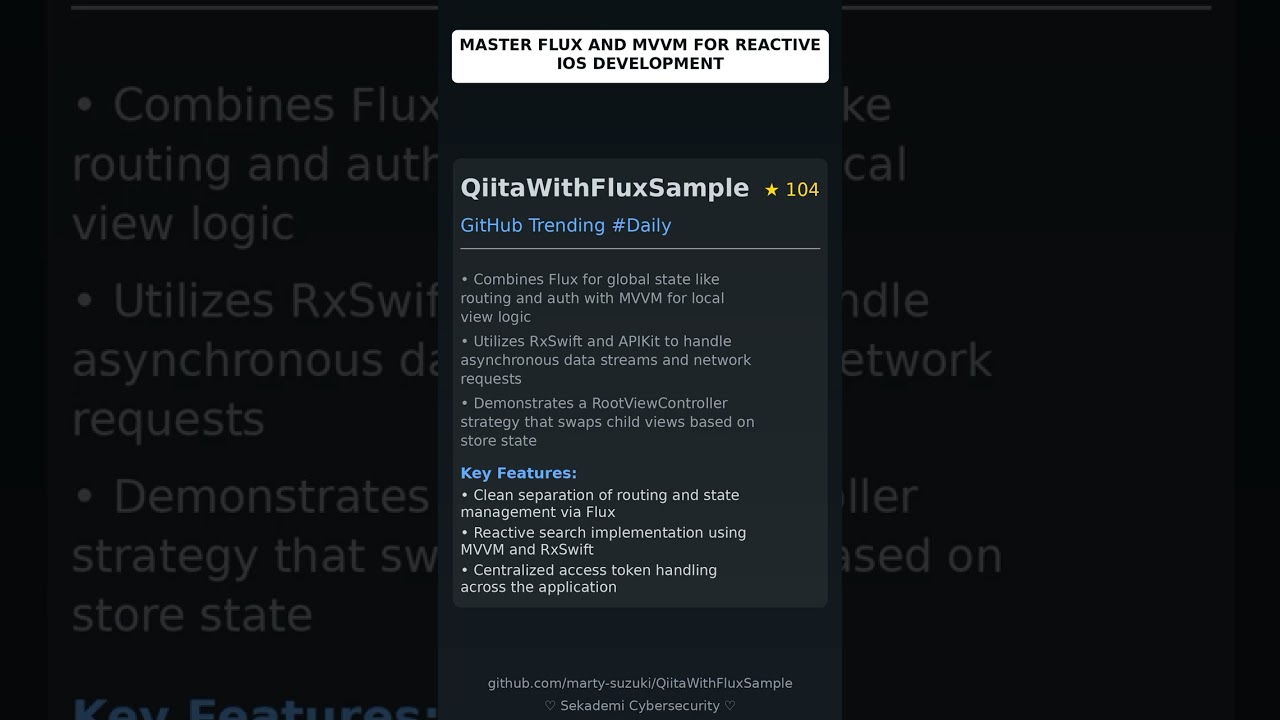 GitHub Trending Repositories: marty-suzuki/QiitaWithFluxSample 🇬🇧
