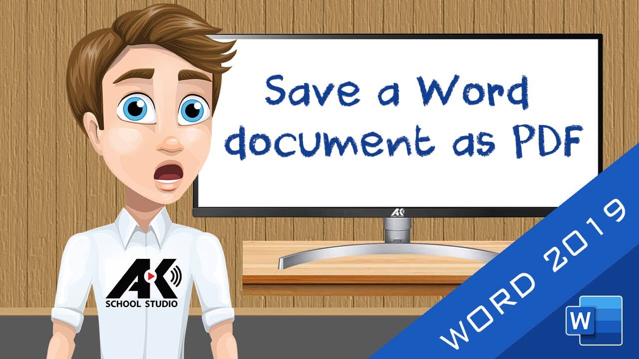 Word 2019 - How to save a Word document as PDF?