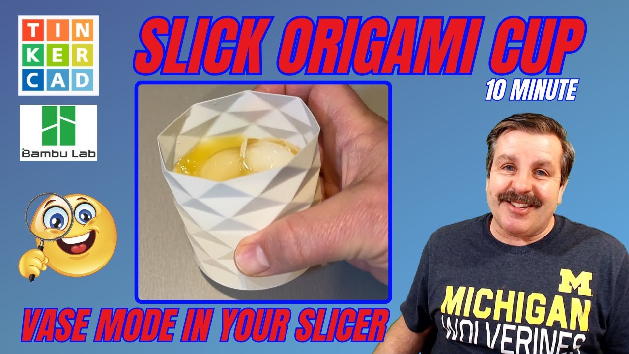 Easy Tinkercad Origami Container & Vase Mode Slicer Skills in Minutes