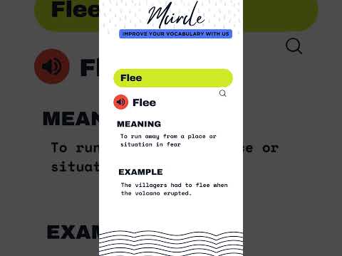 Meaning of Word FLEE #shortvideo #english #learning