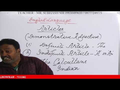 Articles and its Types of Articles, USE with Examples in Hindi | Learn English Grammar in Hindi