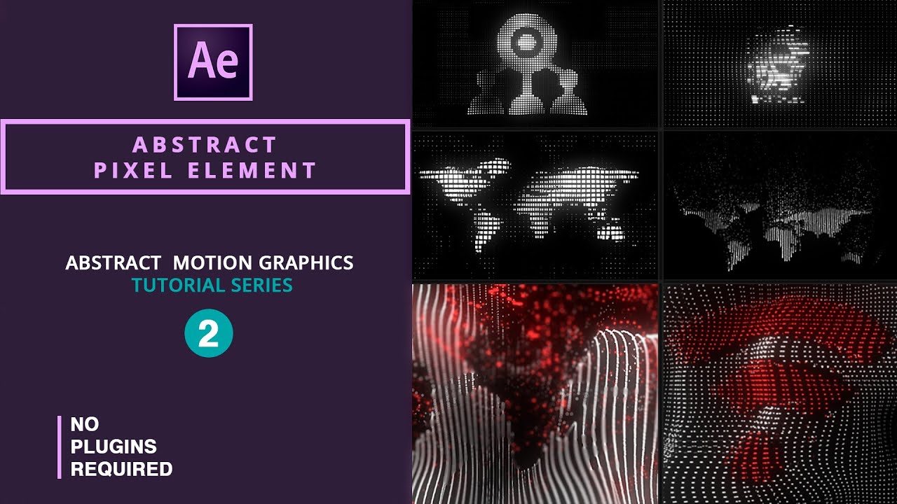 3D Abstract Pixel Element Animations in AE | After Effects Tutorial | No Plugins