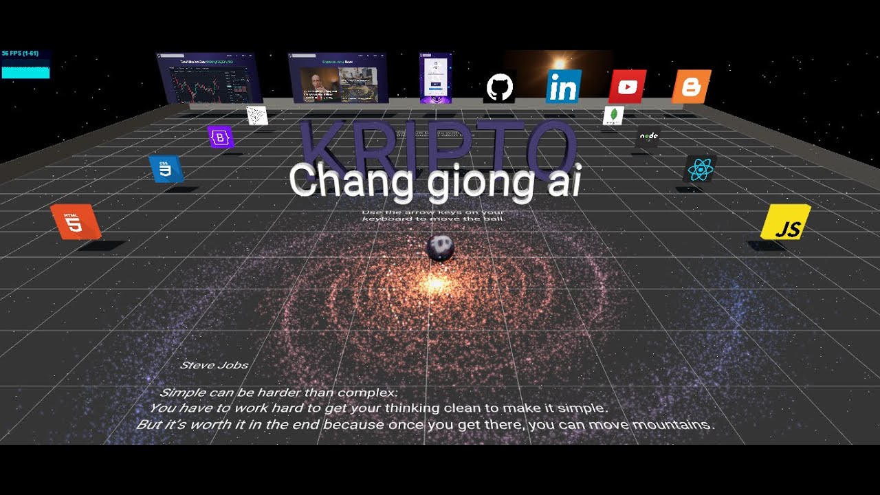 Kripto 3D Website built with Three.js - Fang Lee
