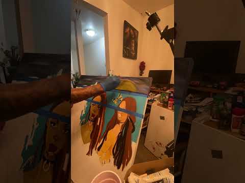 โArt Rules Everything Around Meโ #socialmedia #art #2023 #acyrlicpainting #canvaspainting #women