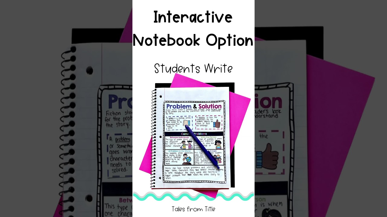 Problem and Solution Interactive Notebook Pages