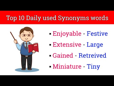 Top 10 Synonym words || Synonyms in English || Synonyms Trick || Expand your vocabulary