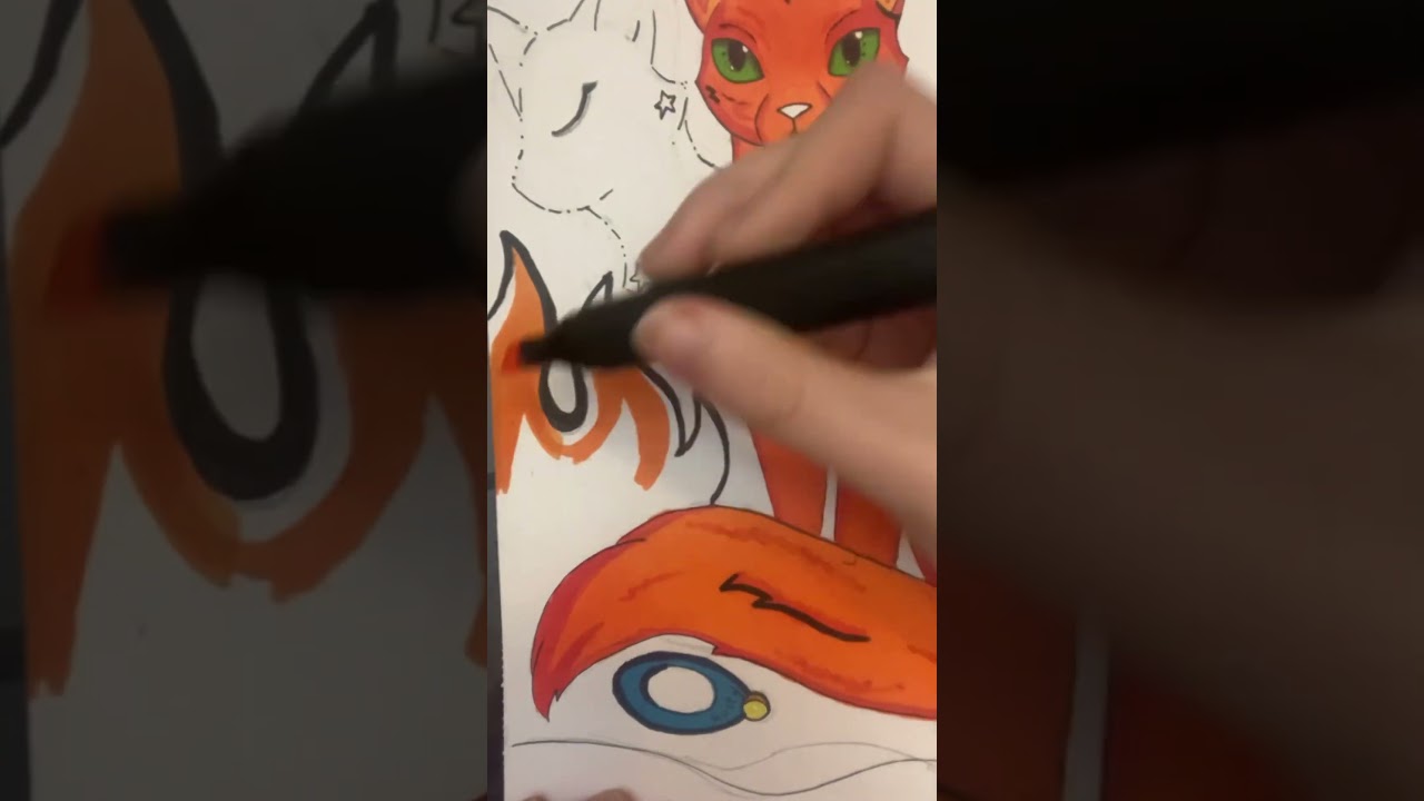 Drawing Firestar (Warrior cat) #warriorcats