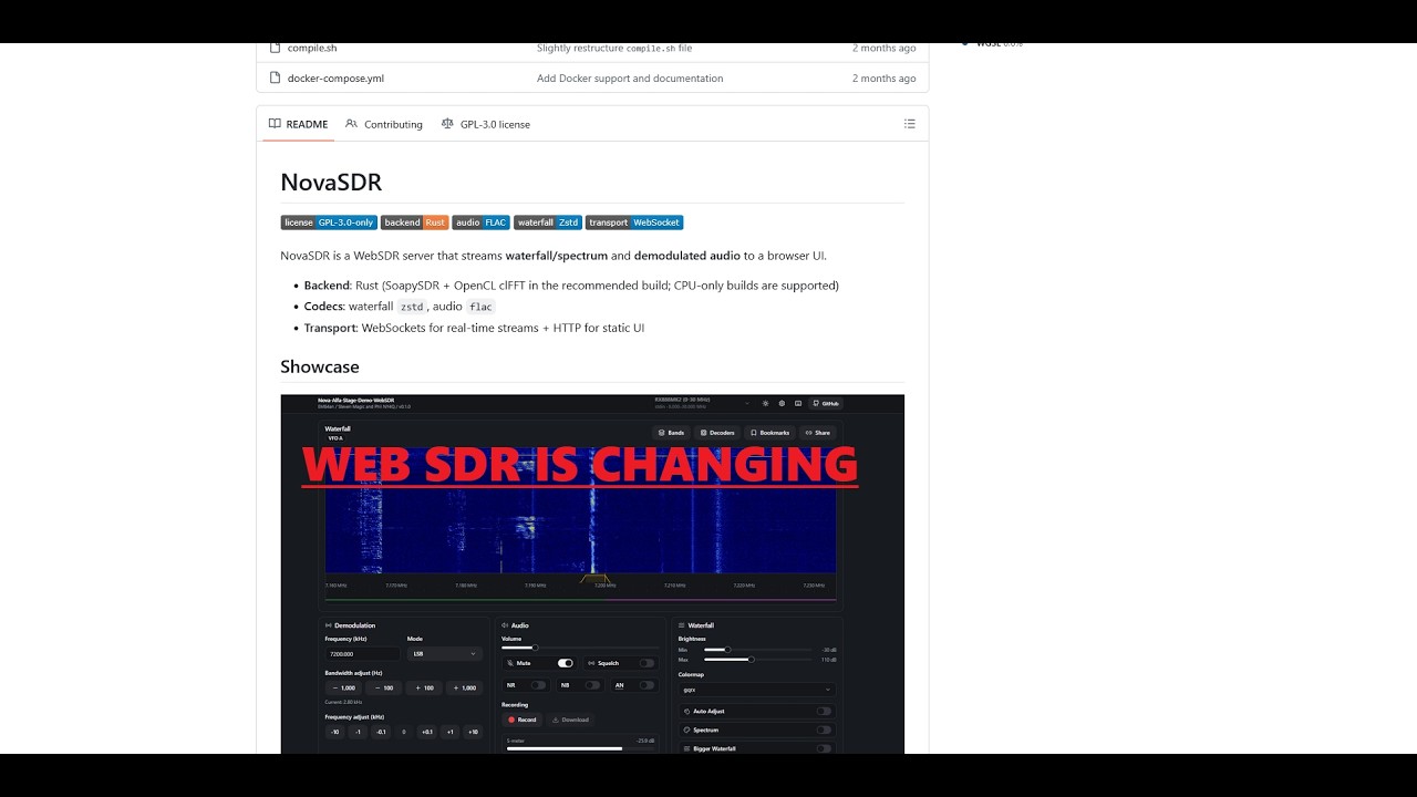 WEB SDR SOFTWARE IS CHANGING