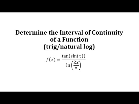 Determine the Interval of Continuity of a Function (trig/natural log ...