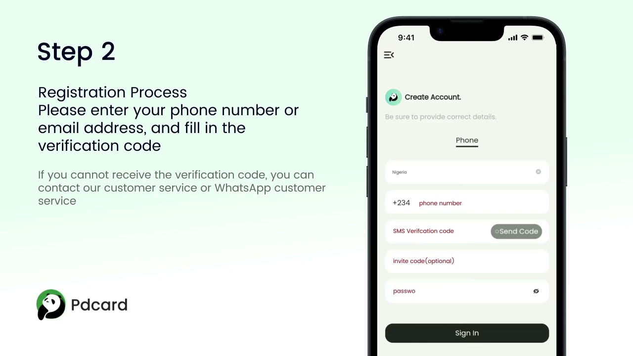 How to Register a PDCard Account