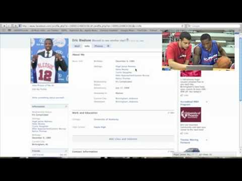 Eric Bledsoe of the LA Clippers gives a tour of his Facebook profile at the 2010 NBA Summer League