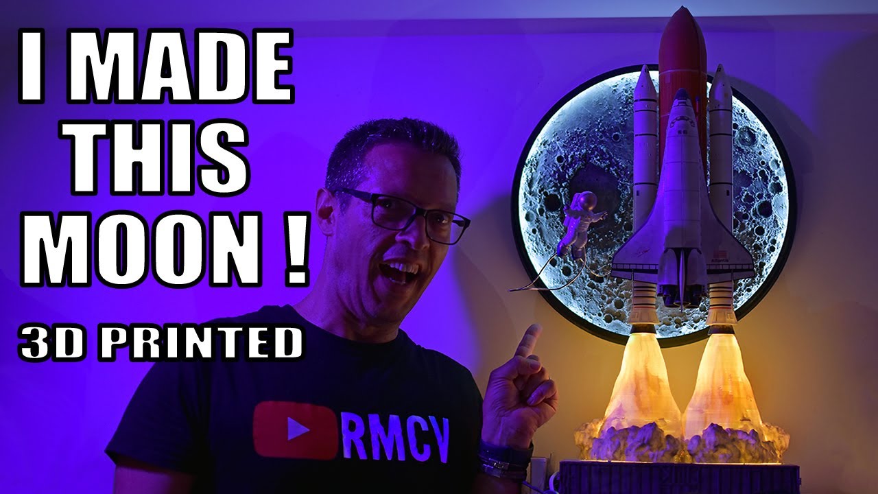 Epic 3D Printed Moon Light – Easy DIY Project - #MoonLamp #rmcv_channel