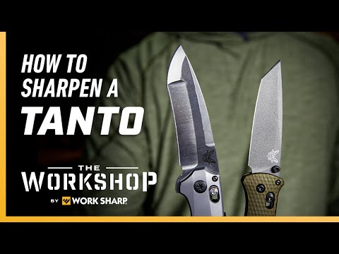 How to Sharpen a Tanto Knife - Workshop Ep 14