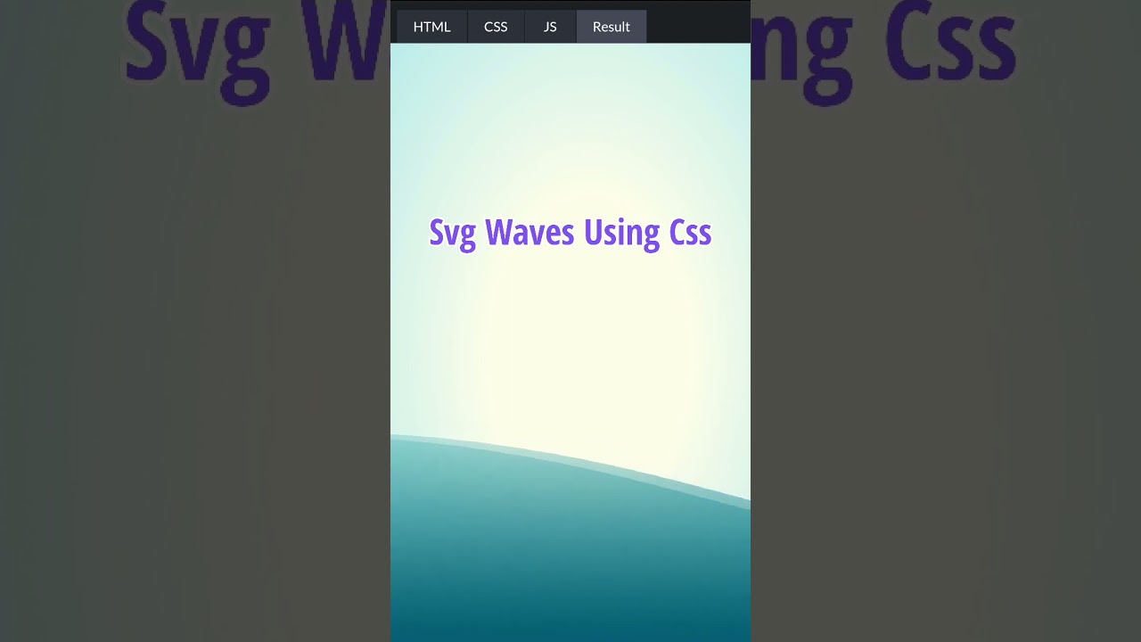 Svg Waves Animation using CSS #htmlcss #shorts #animation