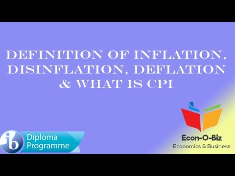 Definition of Inflation, Disinflation, Deflation and what is CPI - Econ-O-Biz