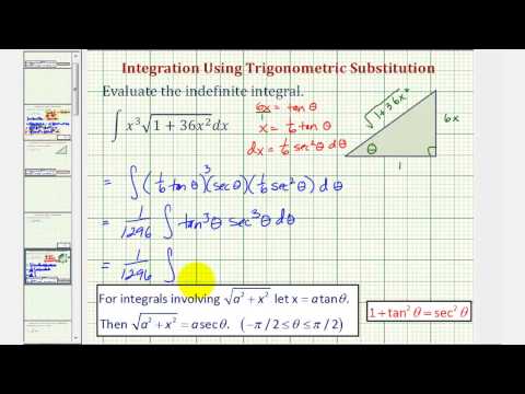 Ex: Indefinite Integral in the form x^n*sqrt(a^2+x^2) Using Trigonometric Substitition | Math ...