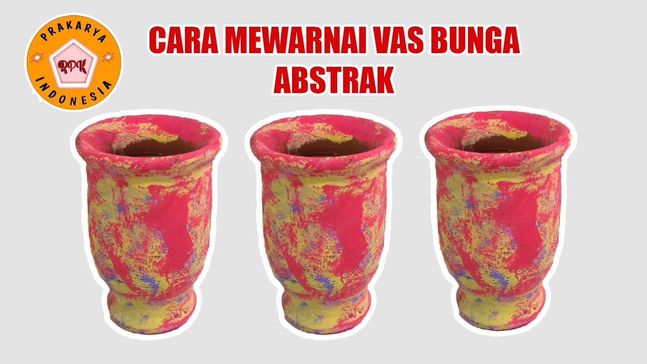 Cara mewarnai vas bunga abstrak