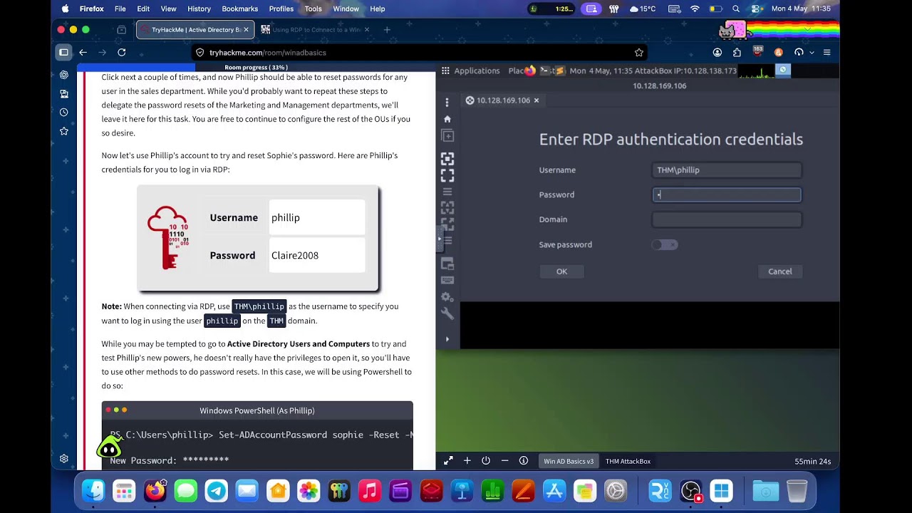 TryHackMe: Active Directory Basics (up to Managing Users in AD)