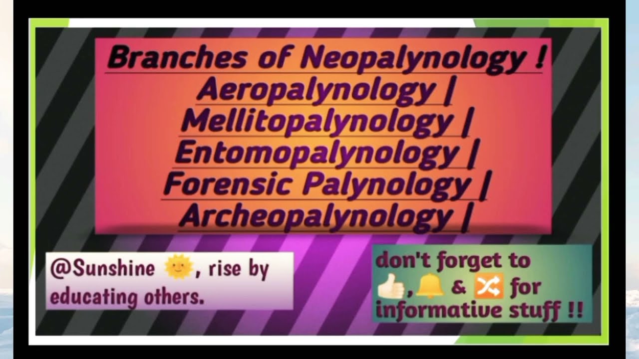 Palynology in botany | Palynology and it's Applications | Palynology and it's scope  | @Sunshine 🌞