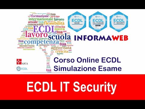 Simulazioni Esami ICDL IT Security Specialised Certificazione Internazionale Alfabetiz. Digitale