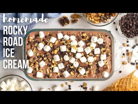 Homemade Rocky Road Ice Cream recipe | The Recipe Rebel